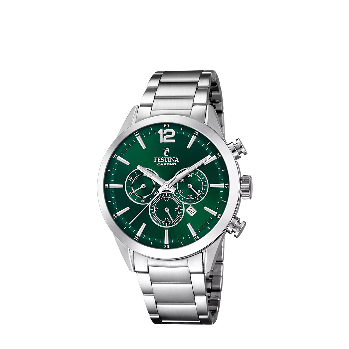 Festina F20343/B Chronograph Silver Stainless Steel Strap Watch For Me ...