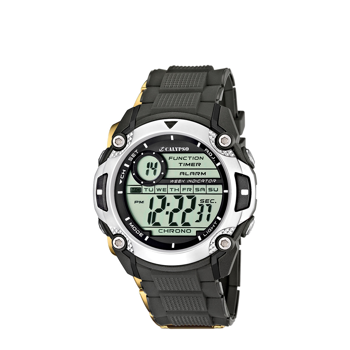 Calypso K5577/1 Digital Black Rubber Strap Watch for Men – Time Depot