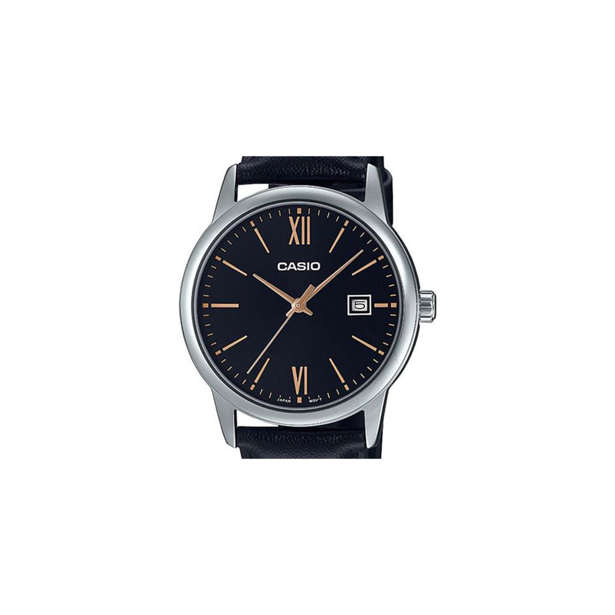 Casio MTP-V002L-1B3UDF Standard Analog Black Leather Strap Watch For M ...