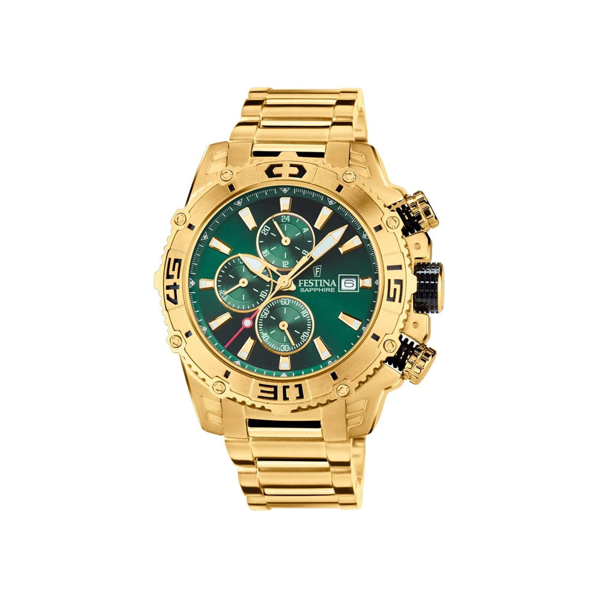 Festina F20492/3 Chronograph Gold Stainless Steel Strap Watch For Men ...