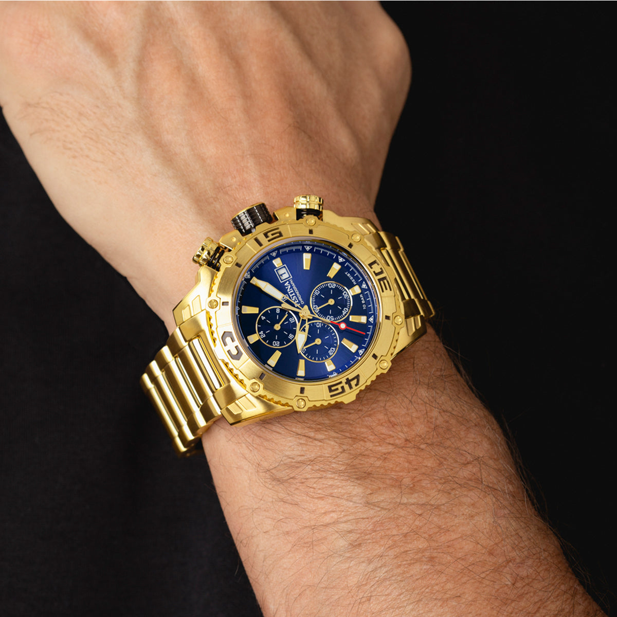 Festina F20492/2 Chronograph Gold Stainless Steel Strap Watch For Men ...