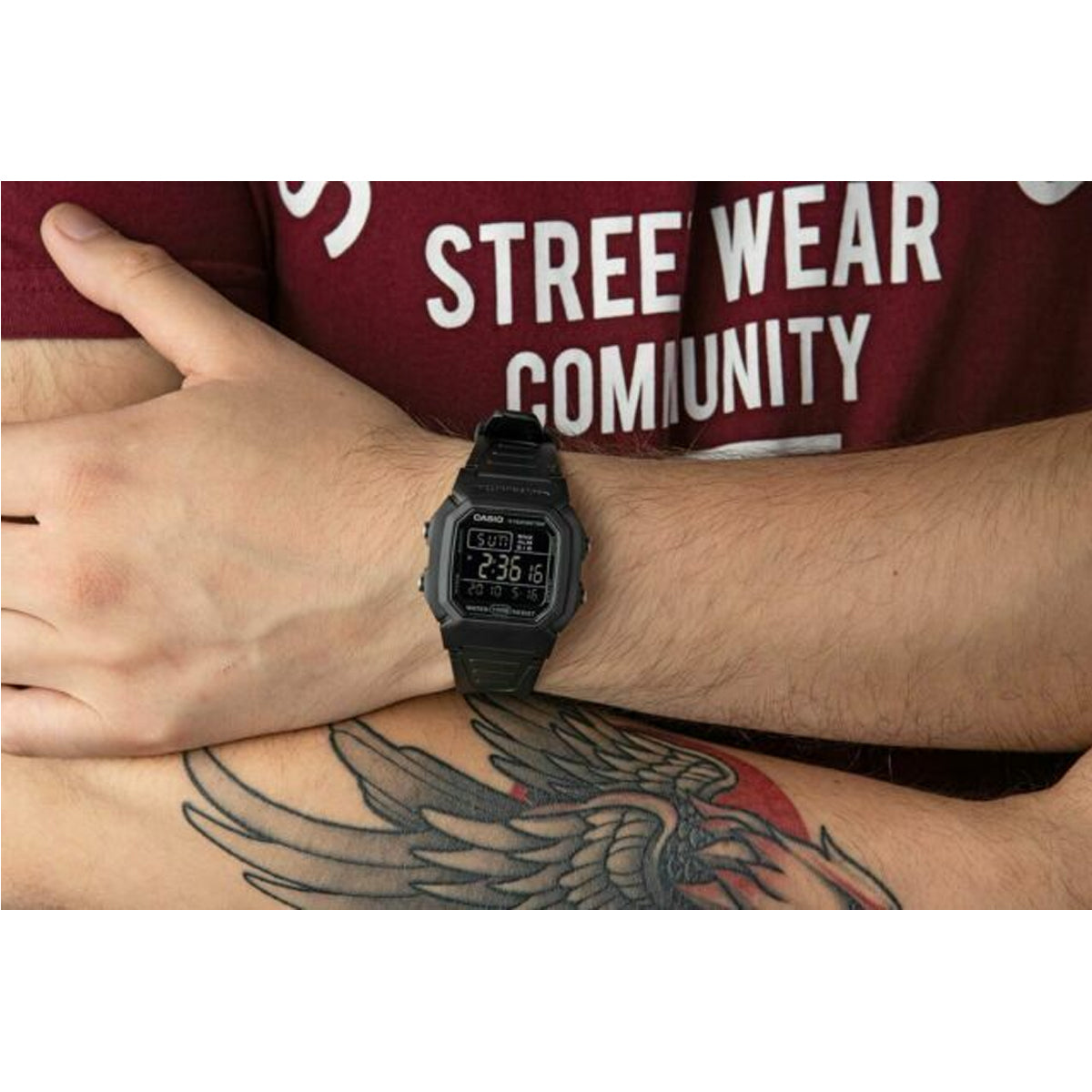 Casio W-800H-1BVDF Digital Black Resin Strap Watch For Men – Time Depot