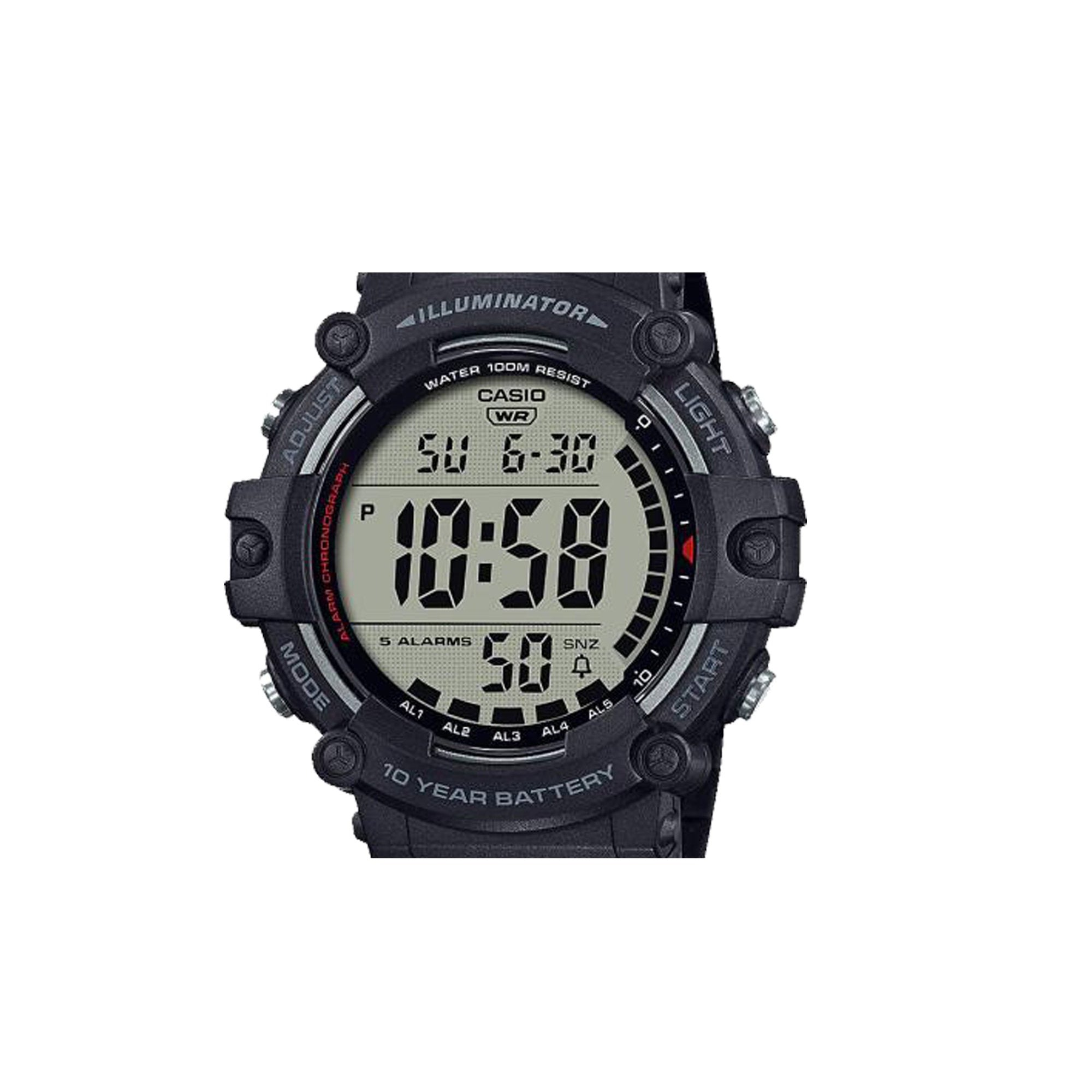 Casio AE-1500WH-1AVDF Standard Digital Black Resin Strap Watch For Men – Time Depot