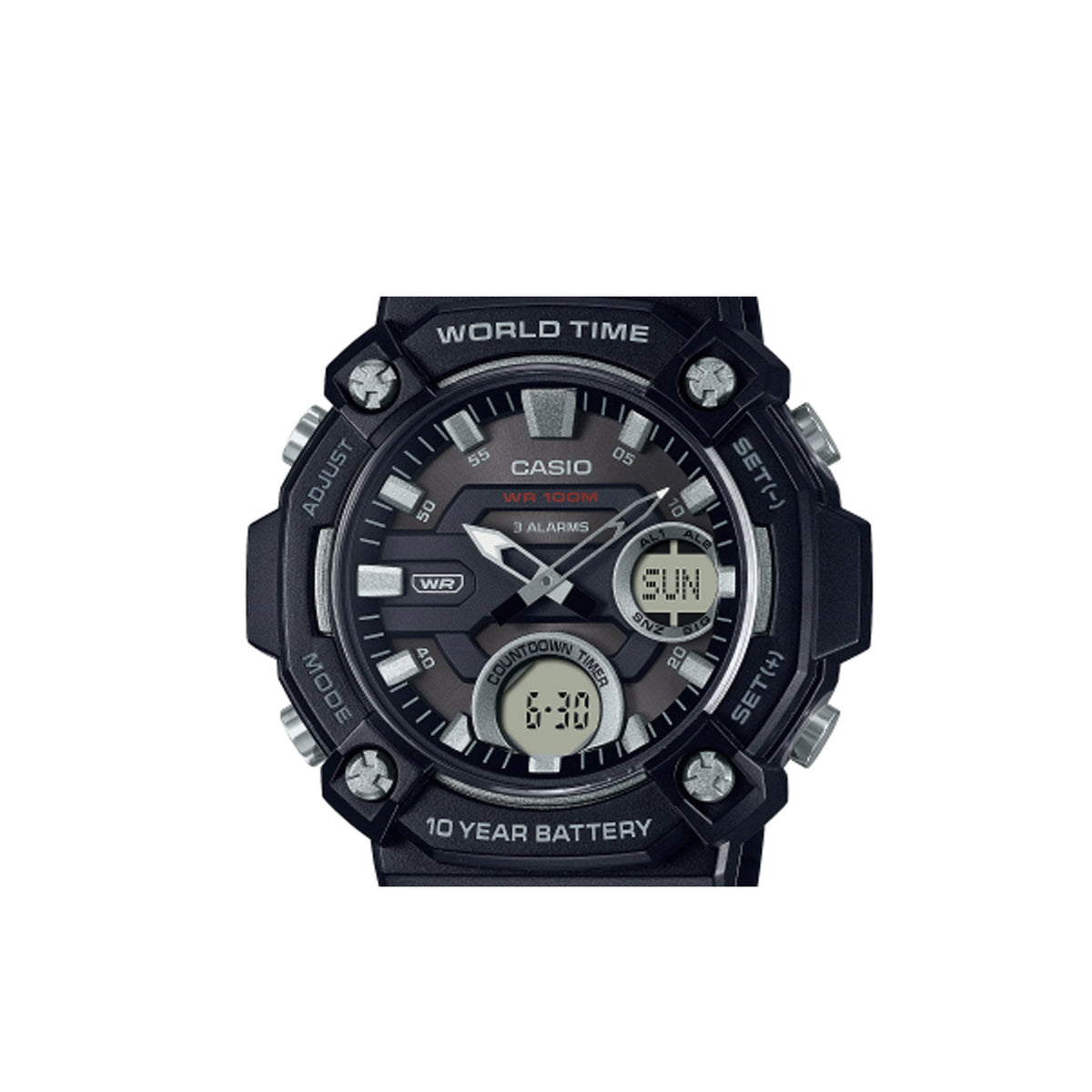 Casio AEQ-120W-1AVDF Black Analog Digital Resin Strap Watch For Men ...