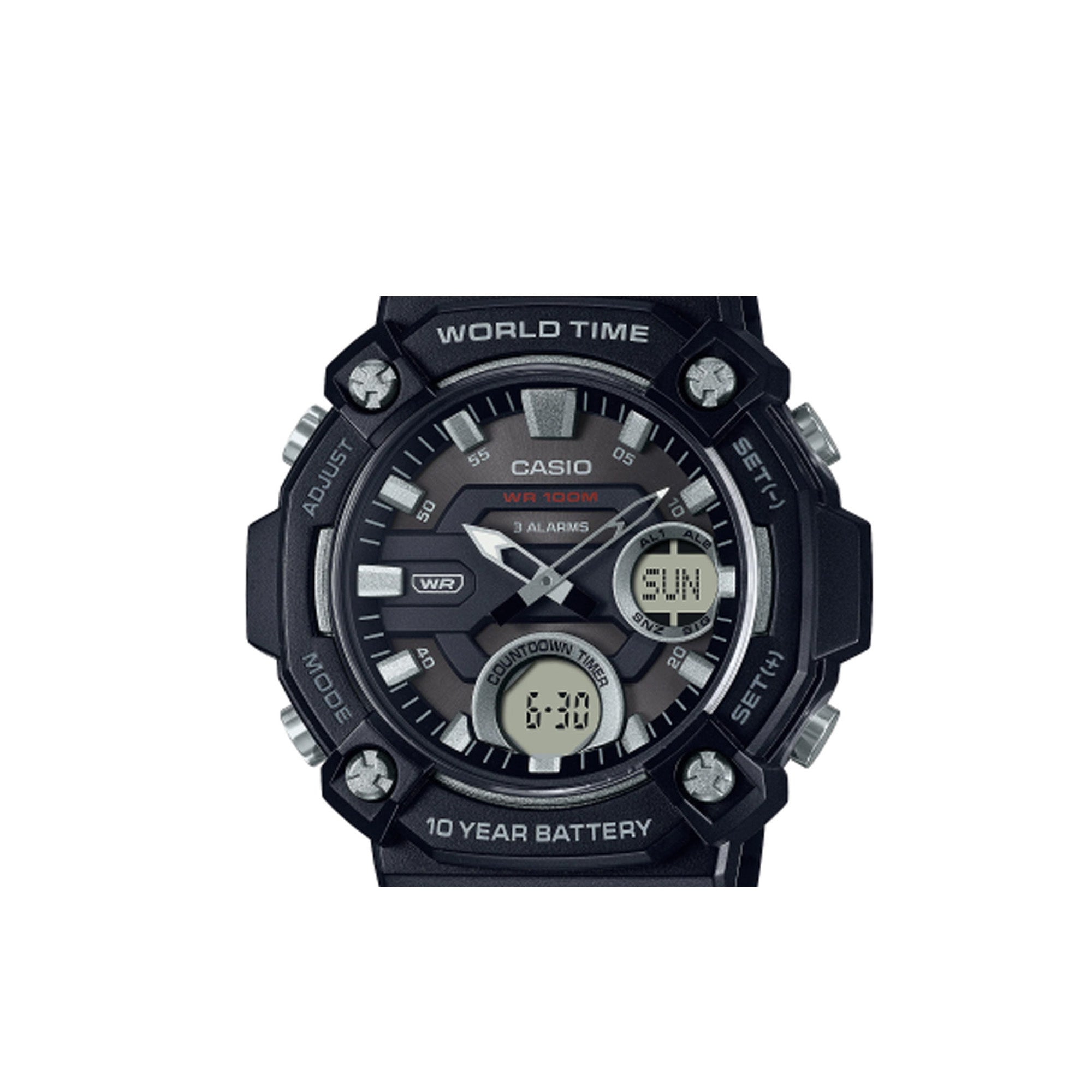 Casio AEQ-120W-1AVDF Black Analog Digital Resin Strap Watch For Men ...