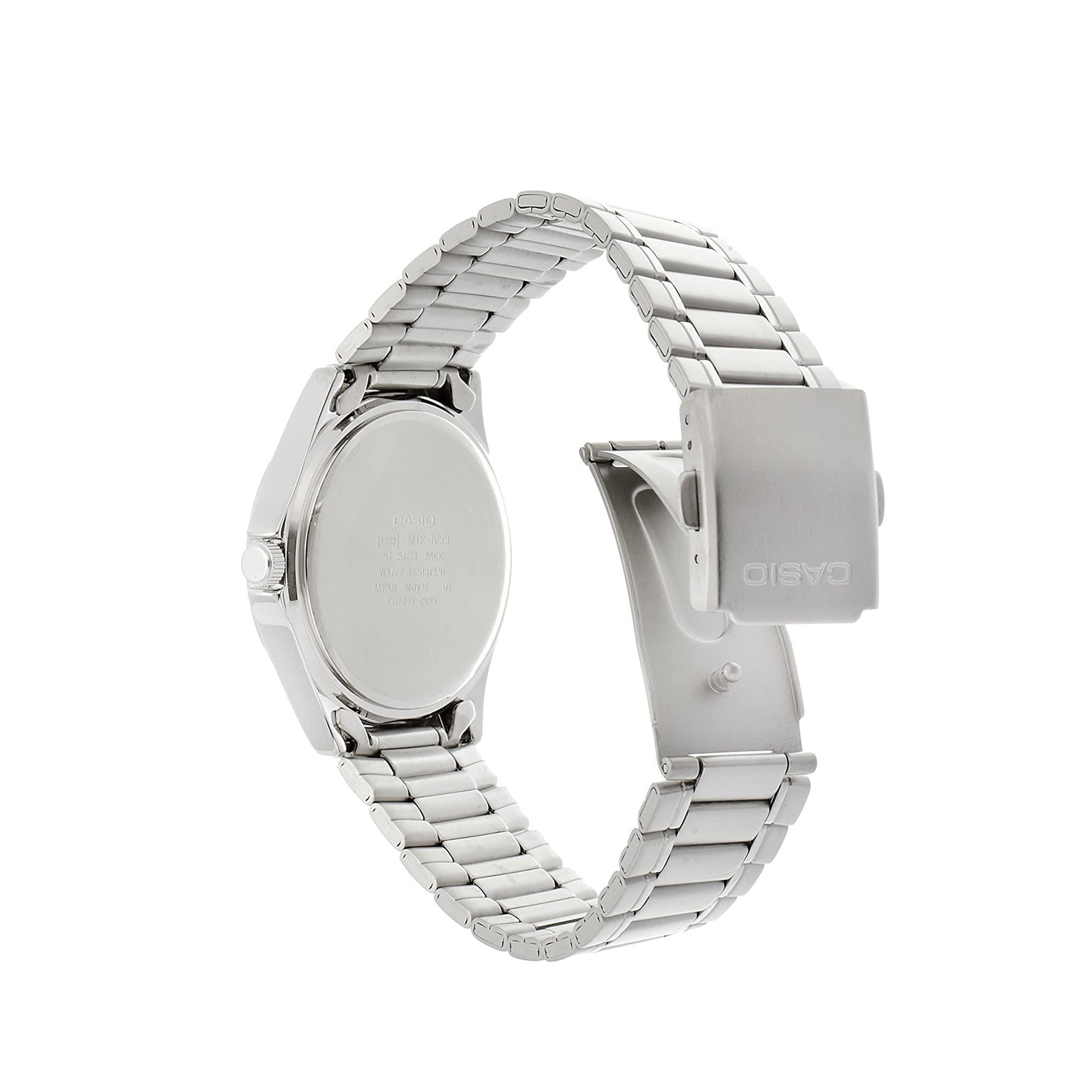 Casio MTP-1239D-1ADF Analog Silver Stainless Steel Strap Watch For Men ...