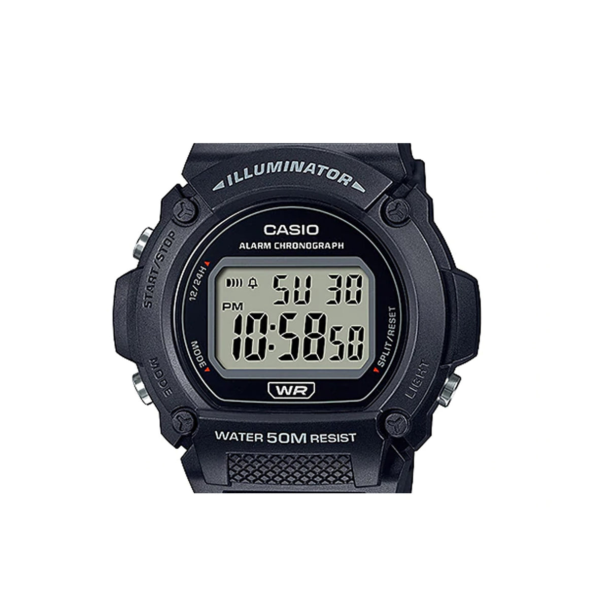 Casio W-219H-1AVDF Digital Black Resin Strap Watch For Men – Time Depot