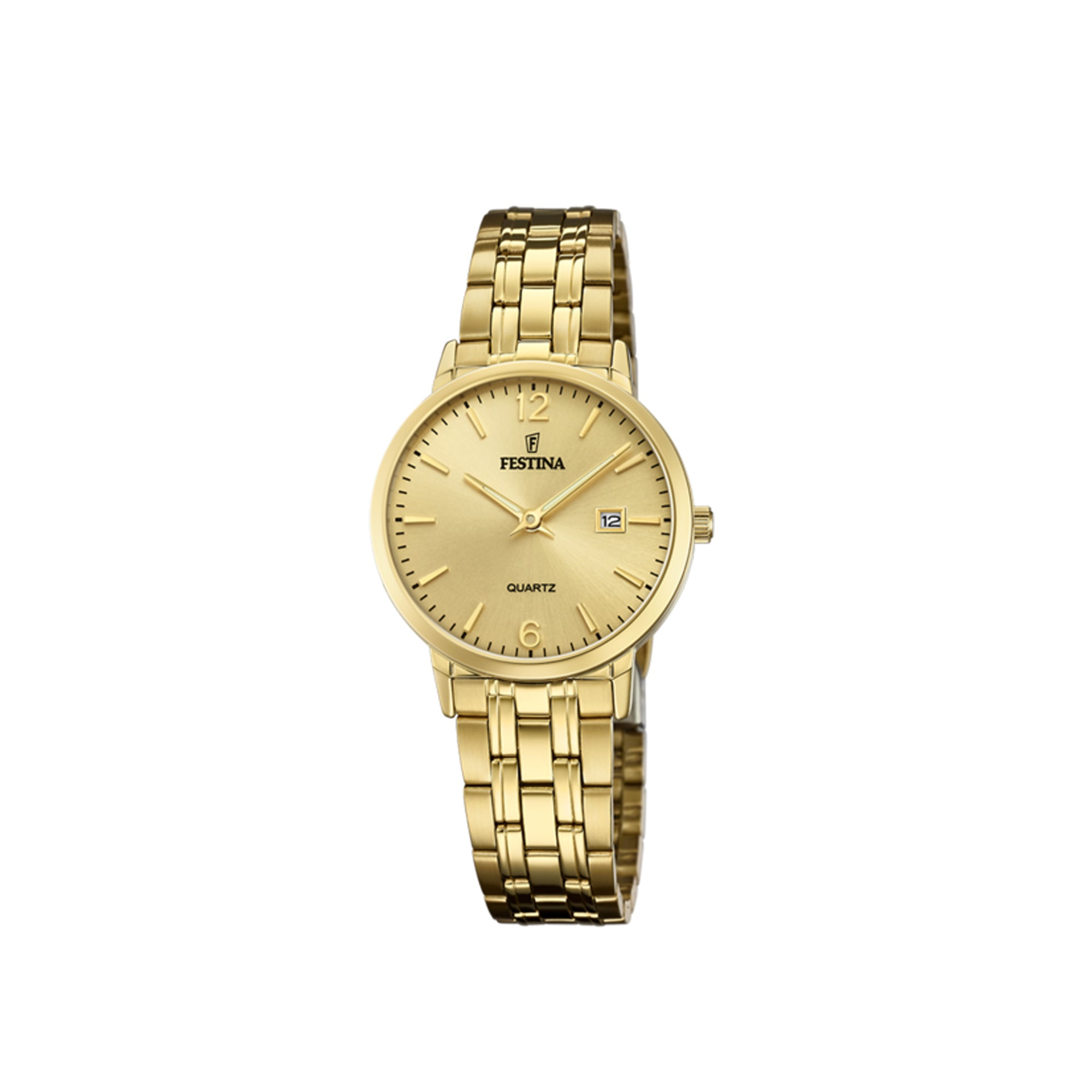 Festina F20514/3 Analog Gold Stainless Steel Strap Watch For Women ...